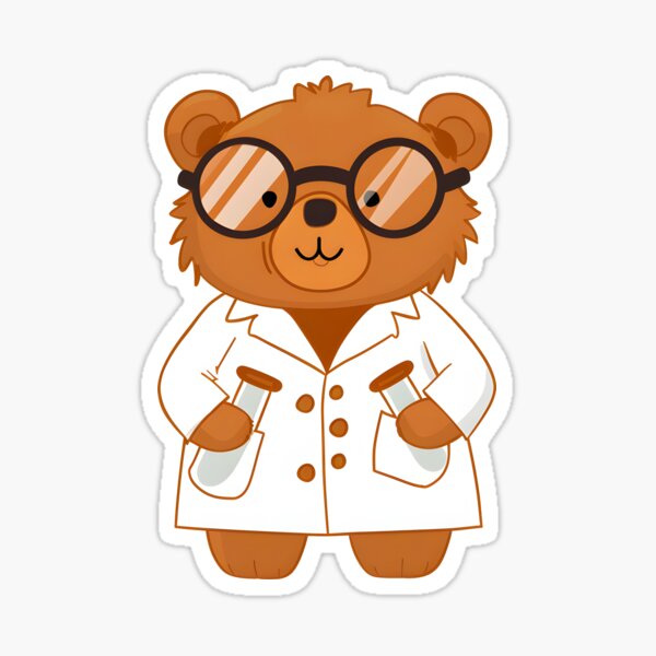 "Brown Bear Pattern,Lab Bear" Sticker for Sale by xiao xuans | Redbubble