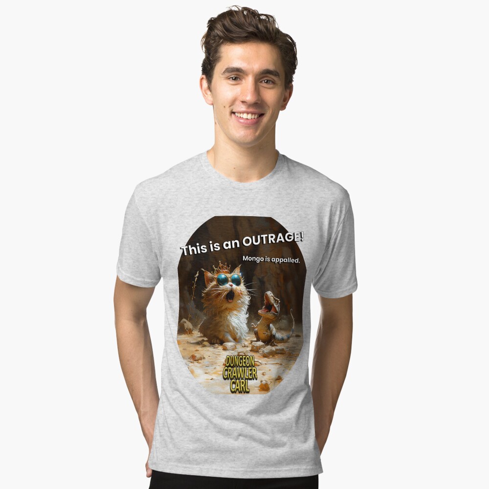 "Dungeon Crawler Carl - This is an OUTRAGE!" Graphic T-Shirt for Sale ...