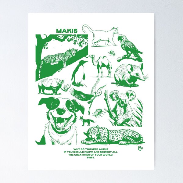 "Respect animals. First Option." Poster for Sale by MakisNovative ...