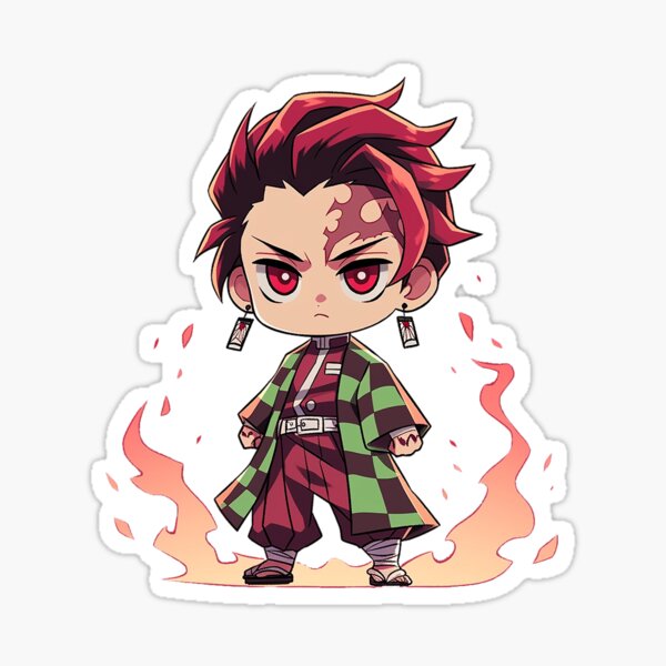 "chibi tanjiro" Sticker for Sale by skateras | Redbubble
