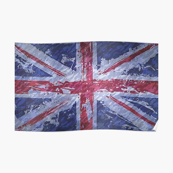"Rustic Union Jack Flag" Poster by BethsdaleArt | Redbubble