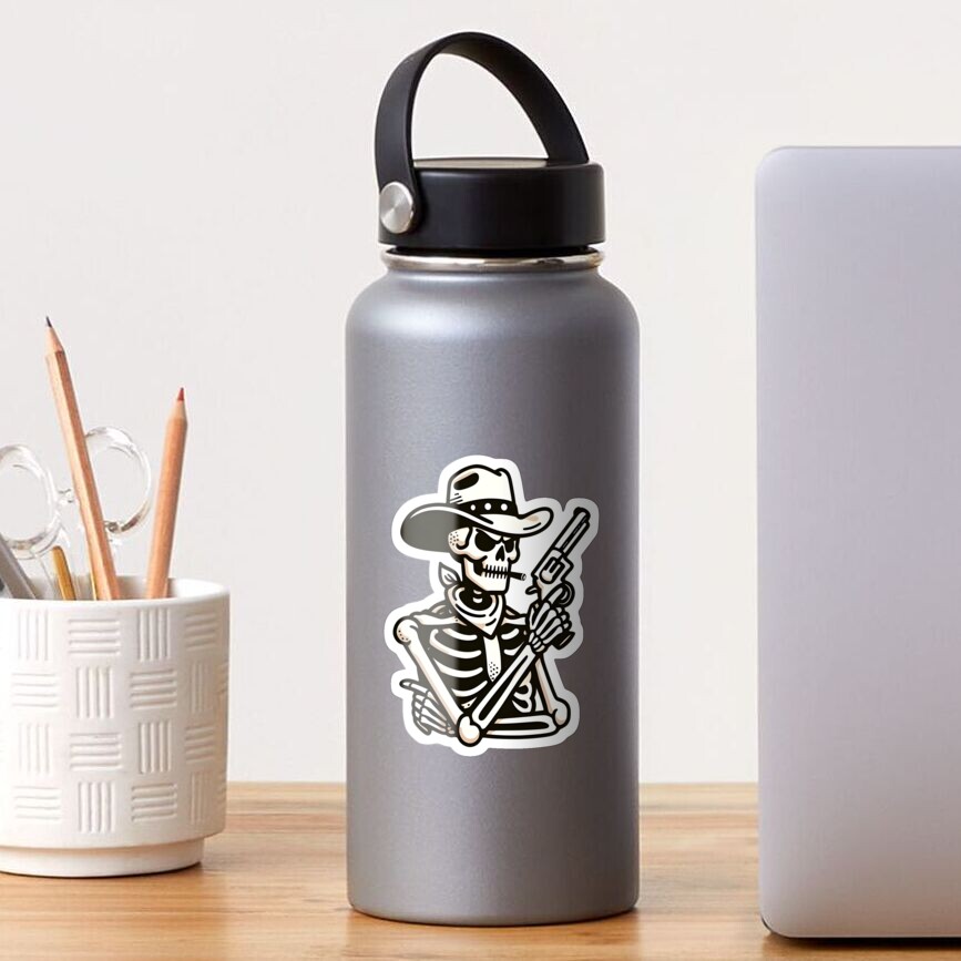 "Cowboy skeleton classic" Sticker for Sale by revsdesign | Redbubble