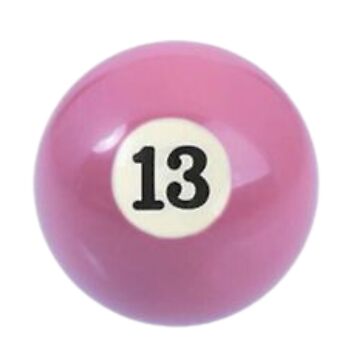 "Pink Thirteen Pool Ball | 13, Lucky Pool Ball" Sticker for Sale by ...