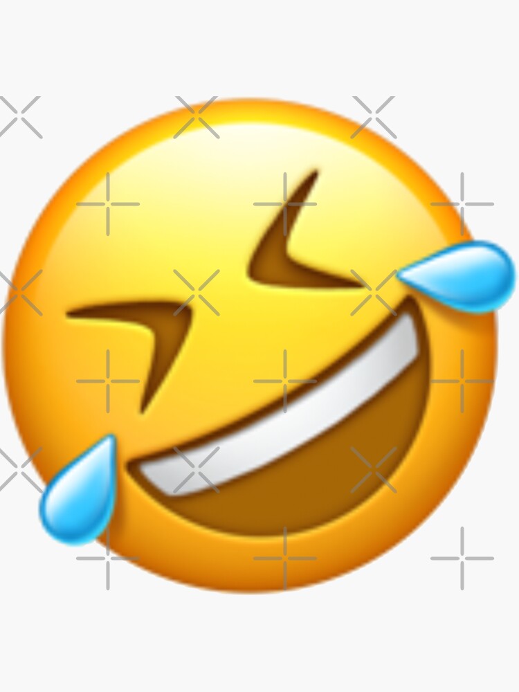 "Laugh Emoji" Sticker for Sale by tamsclub | Redbubble