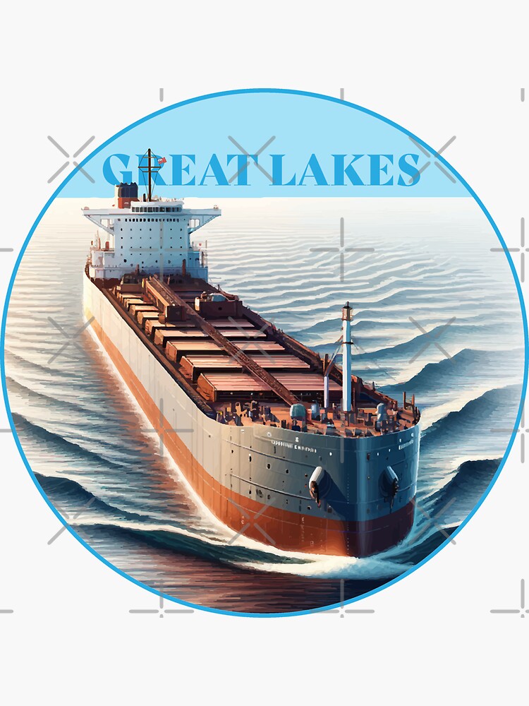 "Great Lakes Ore Freighter" Sticker for Sale by NPStudio | Redbubble