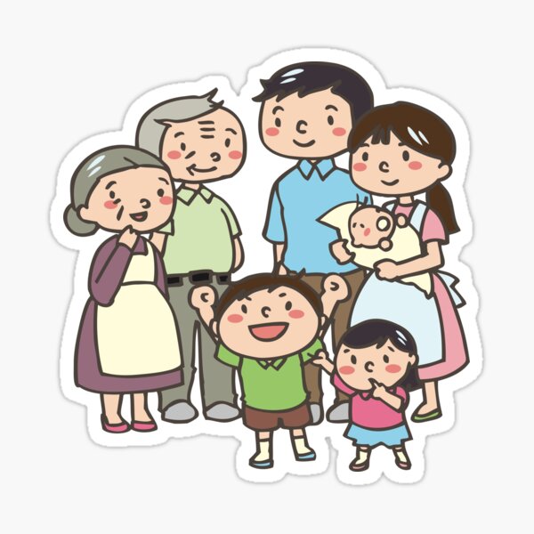 "Big Family" Sticker by Reethes | Redbubble