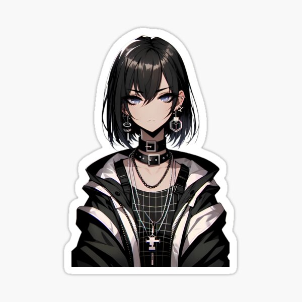 "Edgy Urban Fashion Anime Illustration" Sticker for Sale by Bendy-Art ...