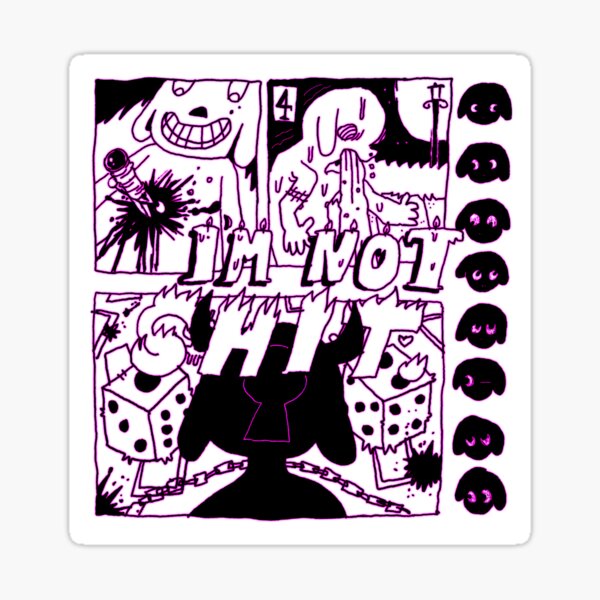 "no dice" Sticker for Sale by mammalfriend | Redbubble