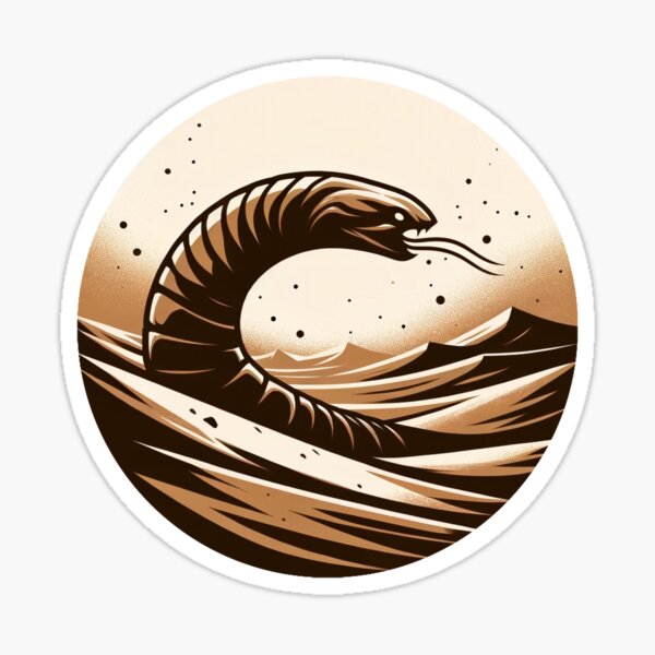 "Dune - Sandworm V2" Sticker for Sale by nostalgiapress | Redbubble