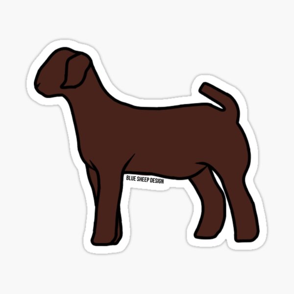 "Solid Red Boer Goat Wether" Sticker for Sale by BlueSheepDesign ...