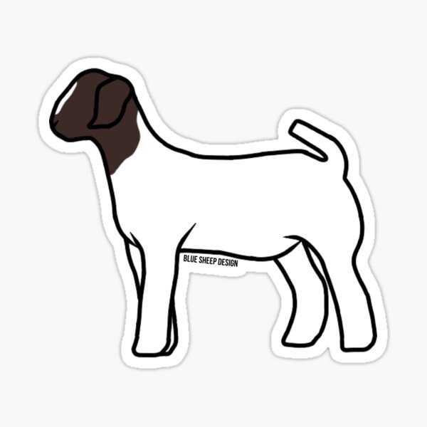 "Traditional Red Boer Goat Wether" Sticker for Sale by BlueSheepDesign ...