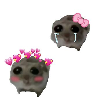 "Sad Hamster" Sticker for Sale by BeNazzArt | Redbubble