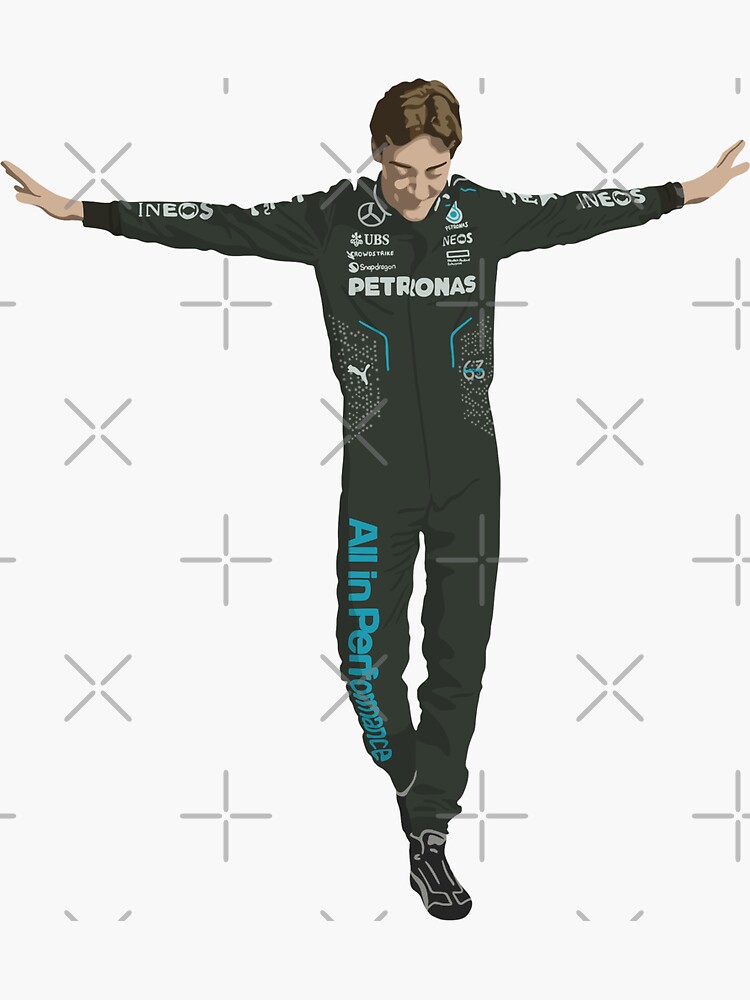 "George Russell" Sticker for Sale by makistickers | Redbubble