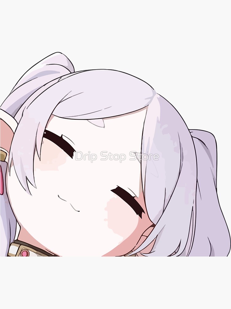 "Frieren peeking to get a look - Chibi" Sticker for Sale by Drip Stop ...