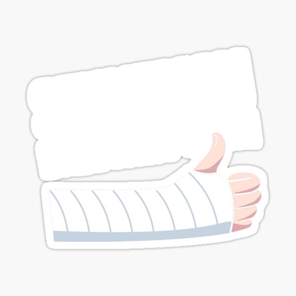 "Stuntman Fractured Broken Arm Get Well Gift" Sticker by ethandirks ...