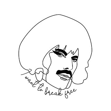 "Freddie - I want to break free" Sticker for Sale by krumpsa | Redbubble