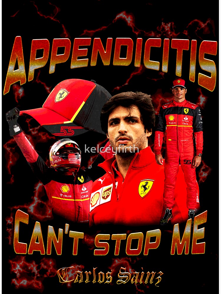 "Carlos Sainz Appendicitis meme" Sticker for Sale by Kelcey Firth ...