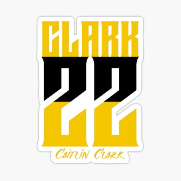 "Clark 22 Caitlin Clark" Sticker for Sale by KoumlisArt | Redbubble