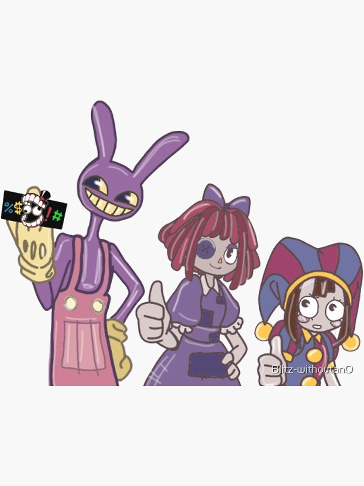 "Pomni, Ragatha, and Jax - Amazing Digital Circus sticker" Sticker for ...