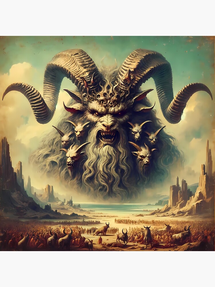 "The Beast of Revelation: Seven Heads and Ten Horns" Poster for Sale by ...