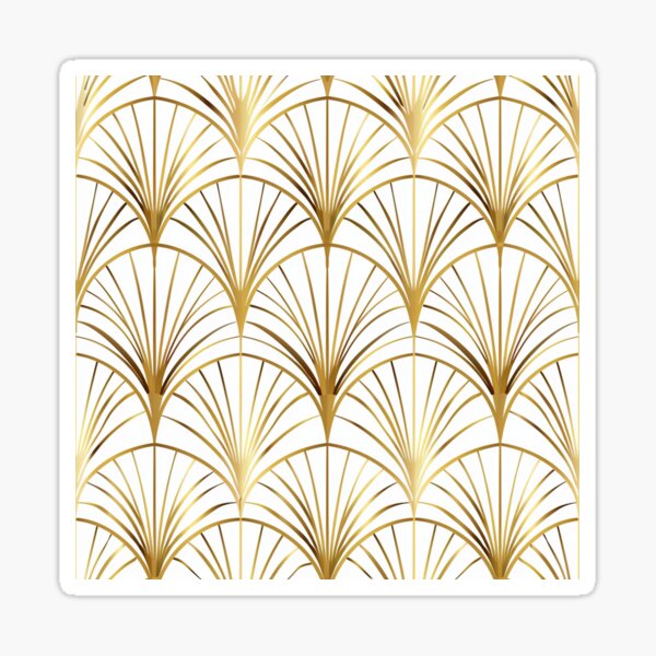 "Golden Gatsby Shine" Sticker by Digital-Lys | Redbubble