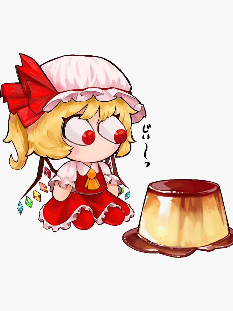 "Touhou Flandre Flan Meme" Sticker for Sale by Shidesama | Redbubble