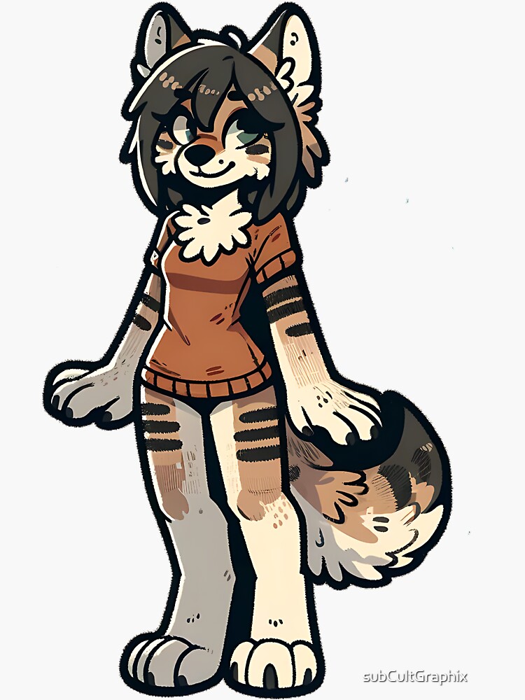 "Furries girl - Hand Drawn" Sticker for Sale by subCultGraphix | Redbubble