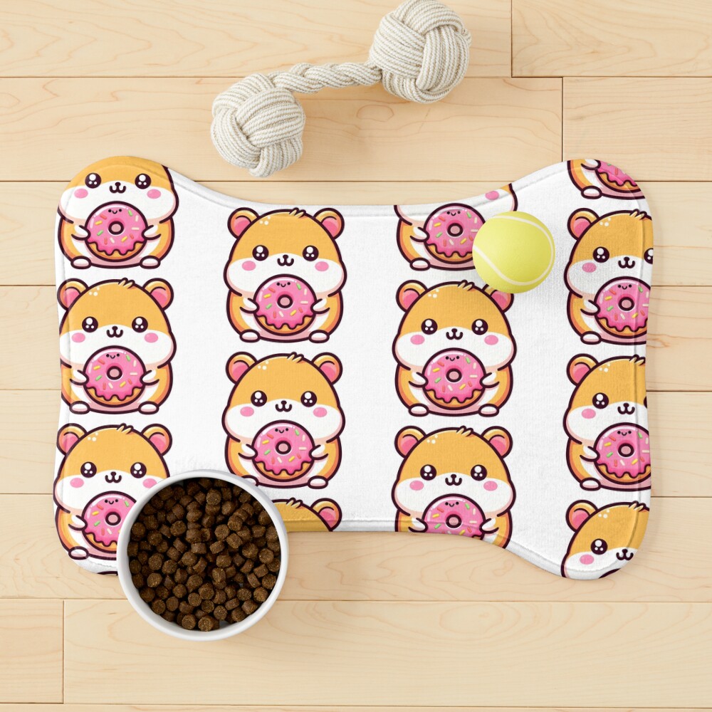 "Hamster with donut" Sticker for Sale by Delidream | Redbubble