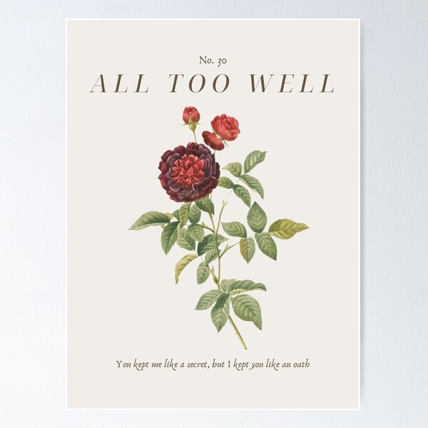 "all too well taylor swift poster, minimalist elegant " Poster for Sale ...