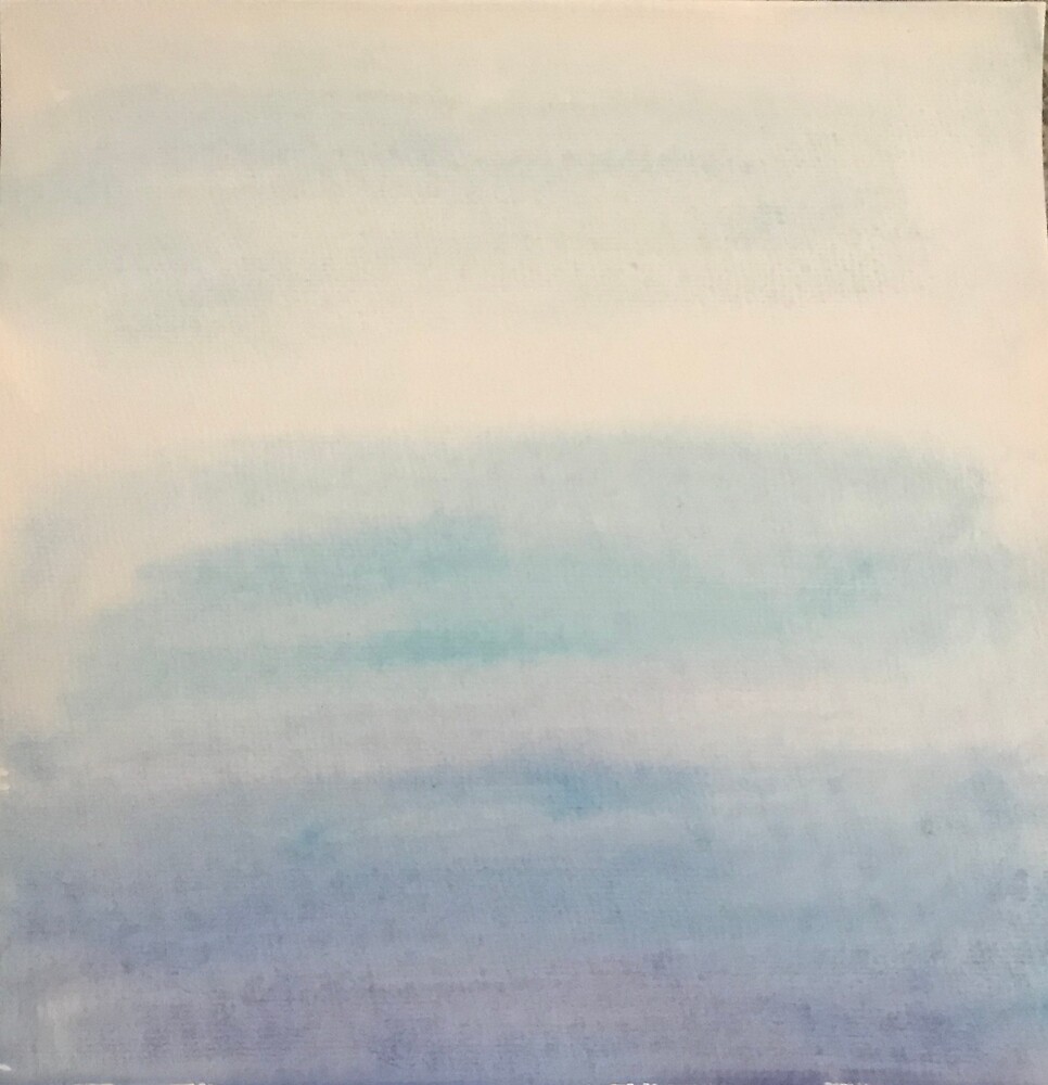 "Ombre Sky Blue Watercolor Hand-Painted Effect" by podartist | Redbubble