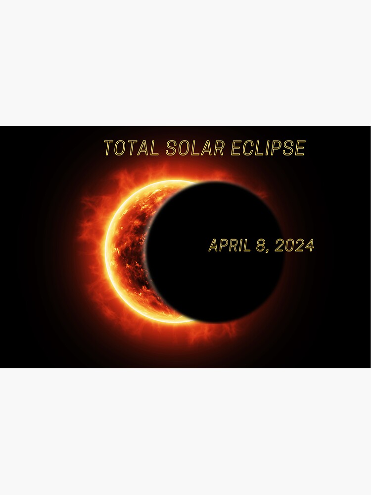 "Total Solar Eclipse, 8 April 2024, Eclipse 2nd in Lifetime, Solar Eclipse" Sticker for Sale by ...