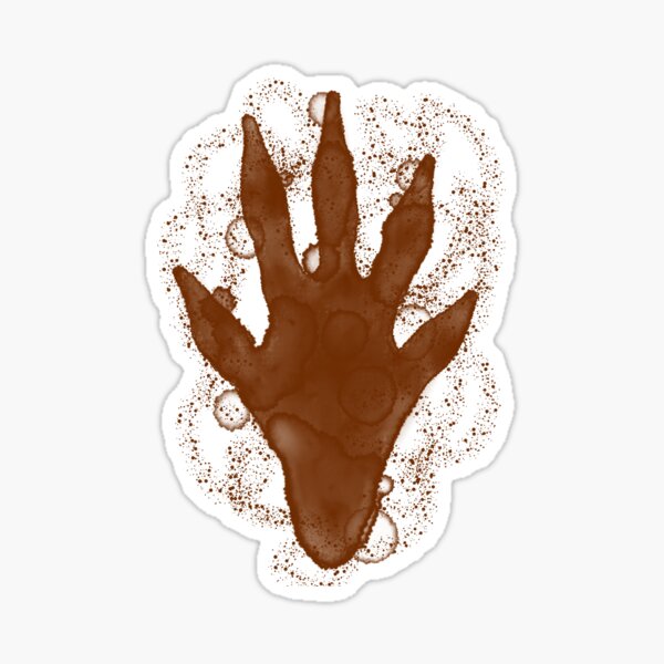 "wormtail paw print" Sticker for Sale by recyclebitch12 | Redbubble