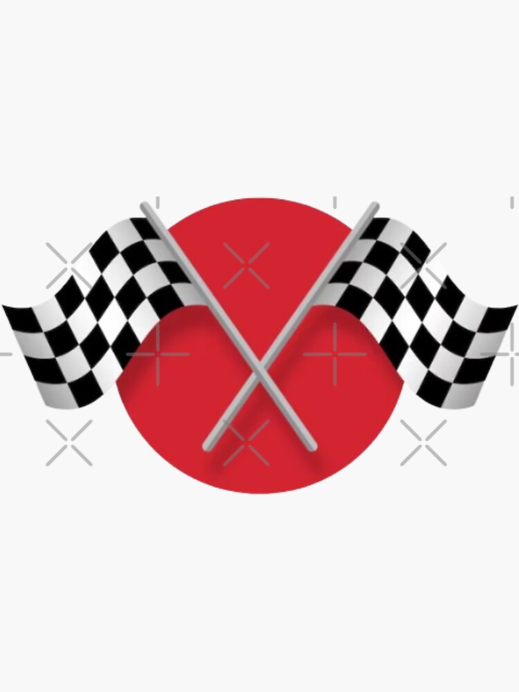 "Checkered Finish Line Flag Sticker" Sticker for Sale by Trialloja ...