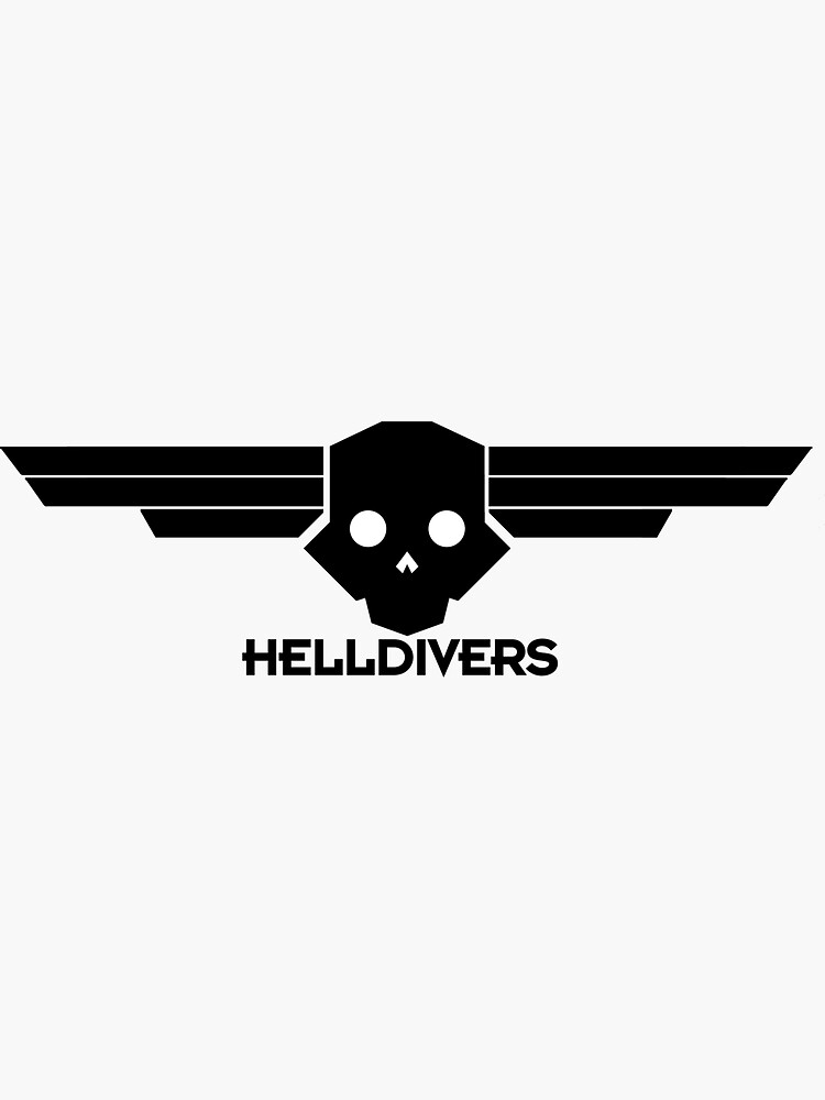 "Helldivers Black Skull Logo" Sticker for Sale by WafflzDesign | Redbubble