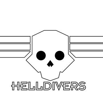 "Helldivers White Skull Logo" Sticker for Sale by WafflzDesign | Redbubble