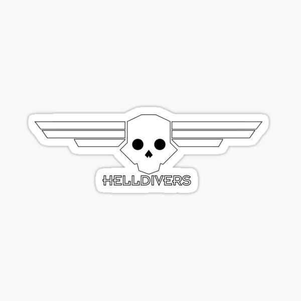 "Helldivers White Skull Logo" Sticker for Sale by WafflzDesign | Redbubble