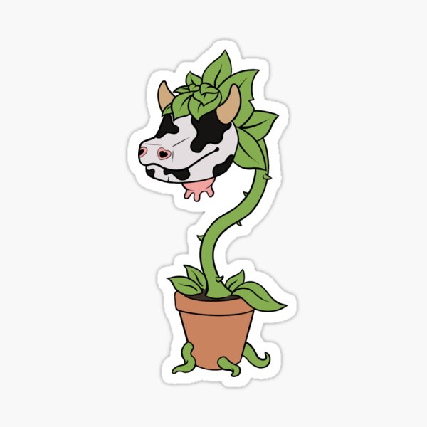 "Cow plant" Sticker for Sale by Baesita | Redbubble