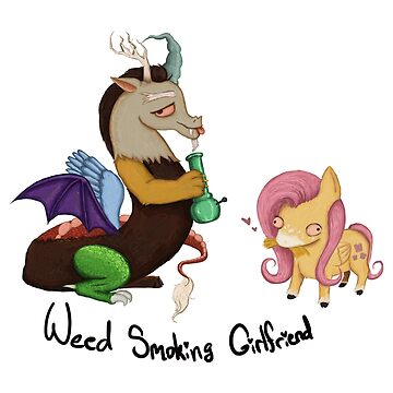 "Weed Smoking Pony-friend" Sticker for Sale by Abandonalldante | Redbubble