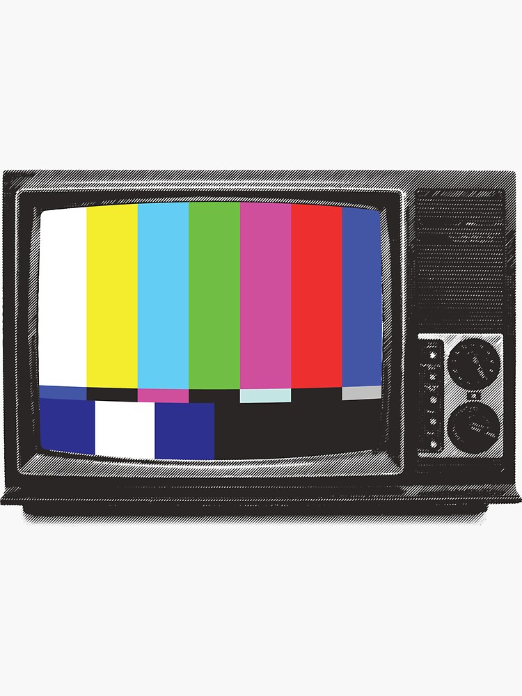 "Old School TV" Sticker by praaf | Redbubble