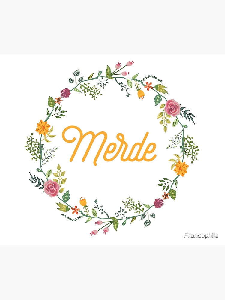 "Merde - Sh*t in French" Poster by Francophile | Redbubble