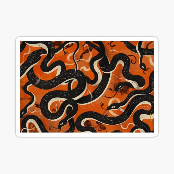 "two tongued snakes " Sticker for Sale by PricklyPeanut | Redbubble