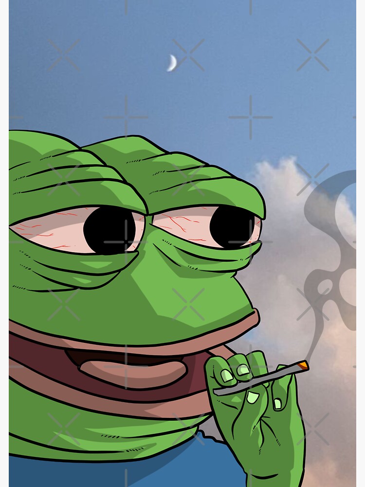 "smoke weed pepe meme" Sticker for Sale by hafis ardiansyah | Redbubble