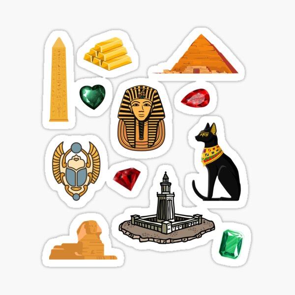 "Ancient Egypt and gemstones set pack" Sticker for Sale by VonLogaart ...