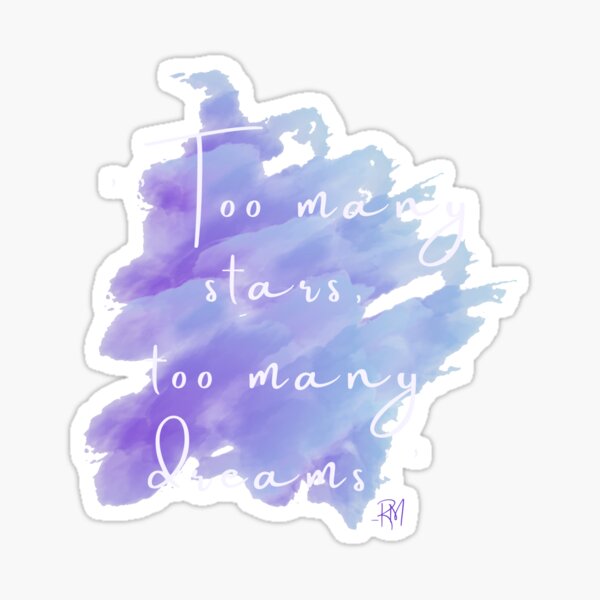 "(BTS) RM- Too many stars, too many dreams." Sticker for Sale by Biz ...