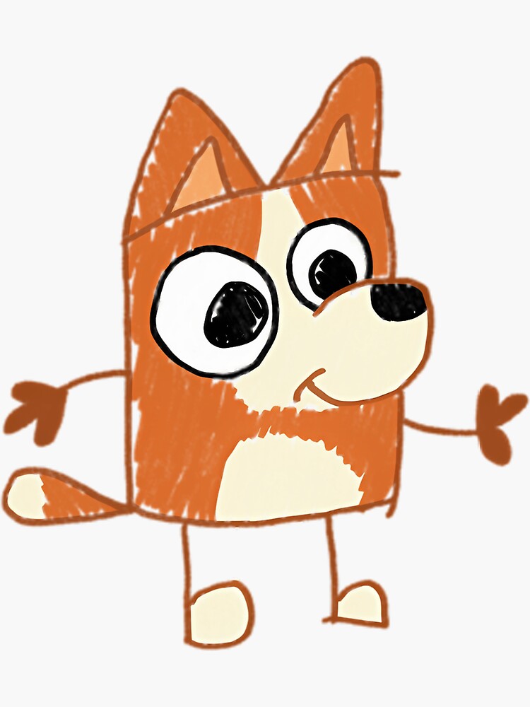 "Bingo Sketch" Sticker for Sale by Shantecaarris | Redbubble