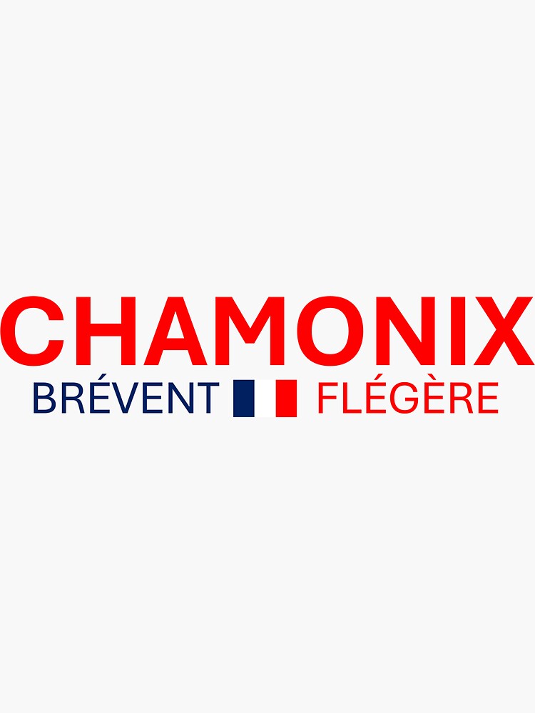 "Chamonix Brevent Flegere Big Logo" Sticker for Sale by Noah Kaczor ...
