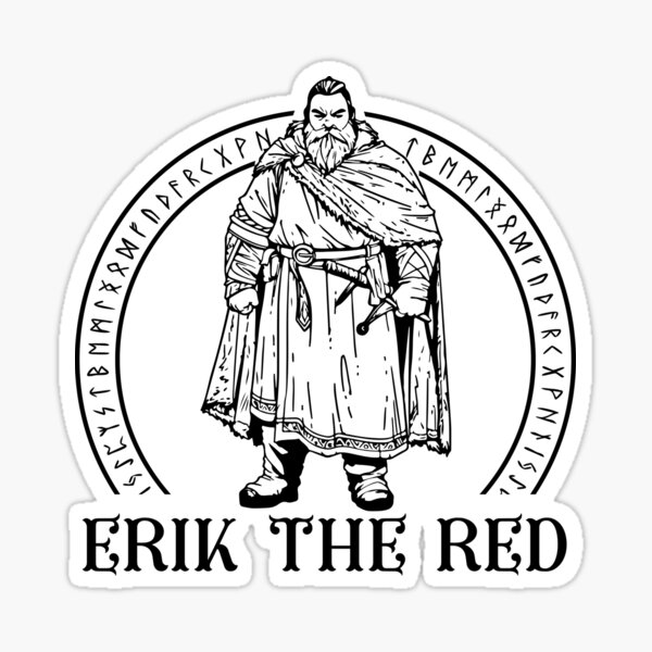 "Erik the red drawing norse explorer setting up settlement in Greenland ...