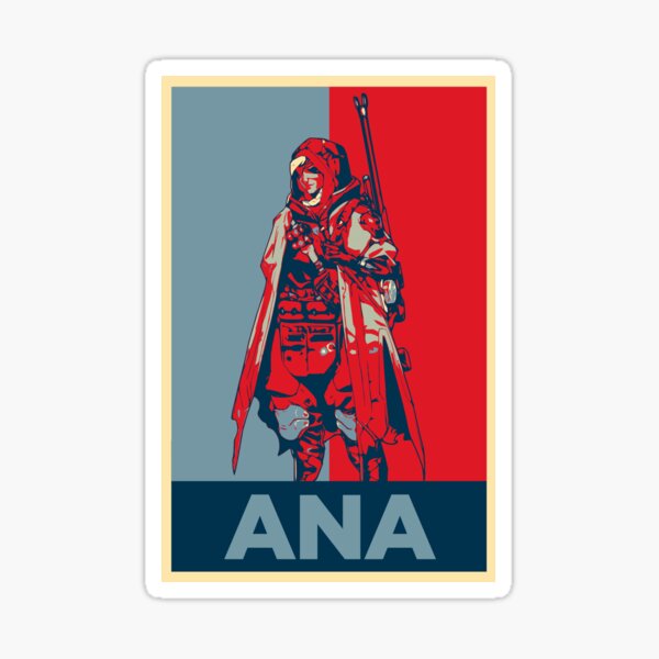 "Ana Poster" Sticker for Sale by Anguru | Redbubble