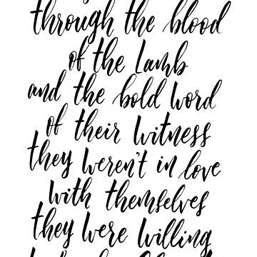 "bible verse revelation 12:11" Sticker for Sale by constancelim | Redbubble