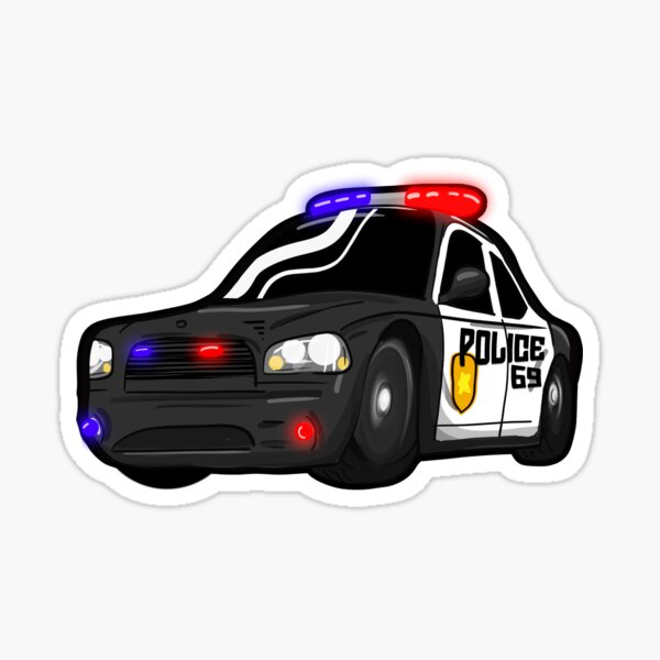 "Police Cop Car" Sticker for Sale by piotrekloraj | Redbubble